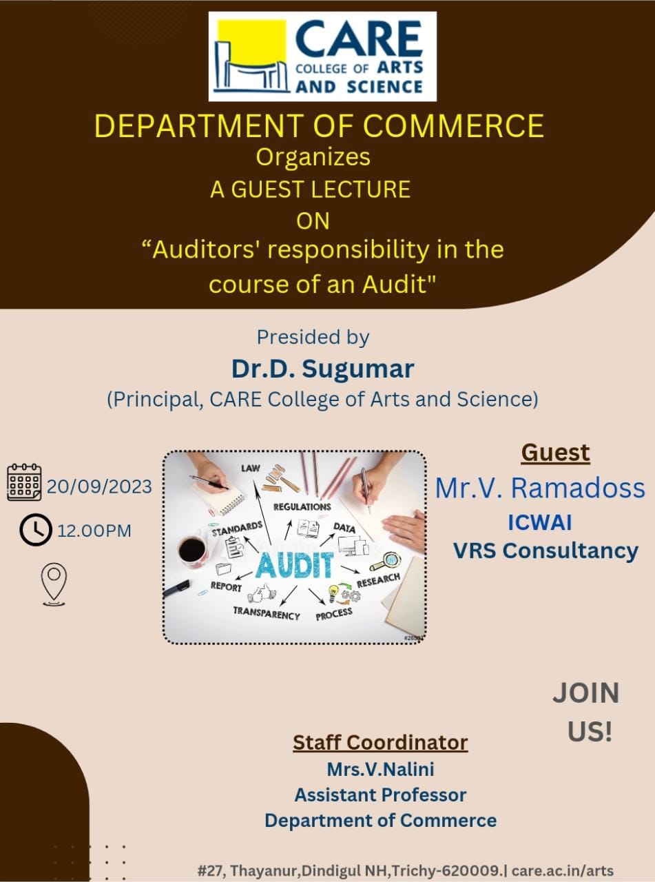 Guest Lecture on "Auditors' responsibility in the course of An Audit ...