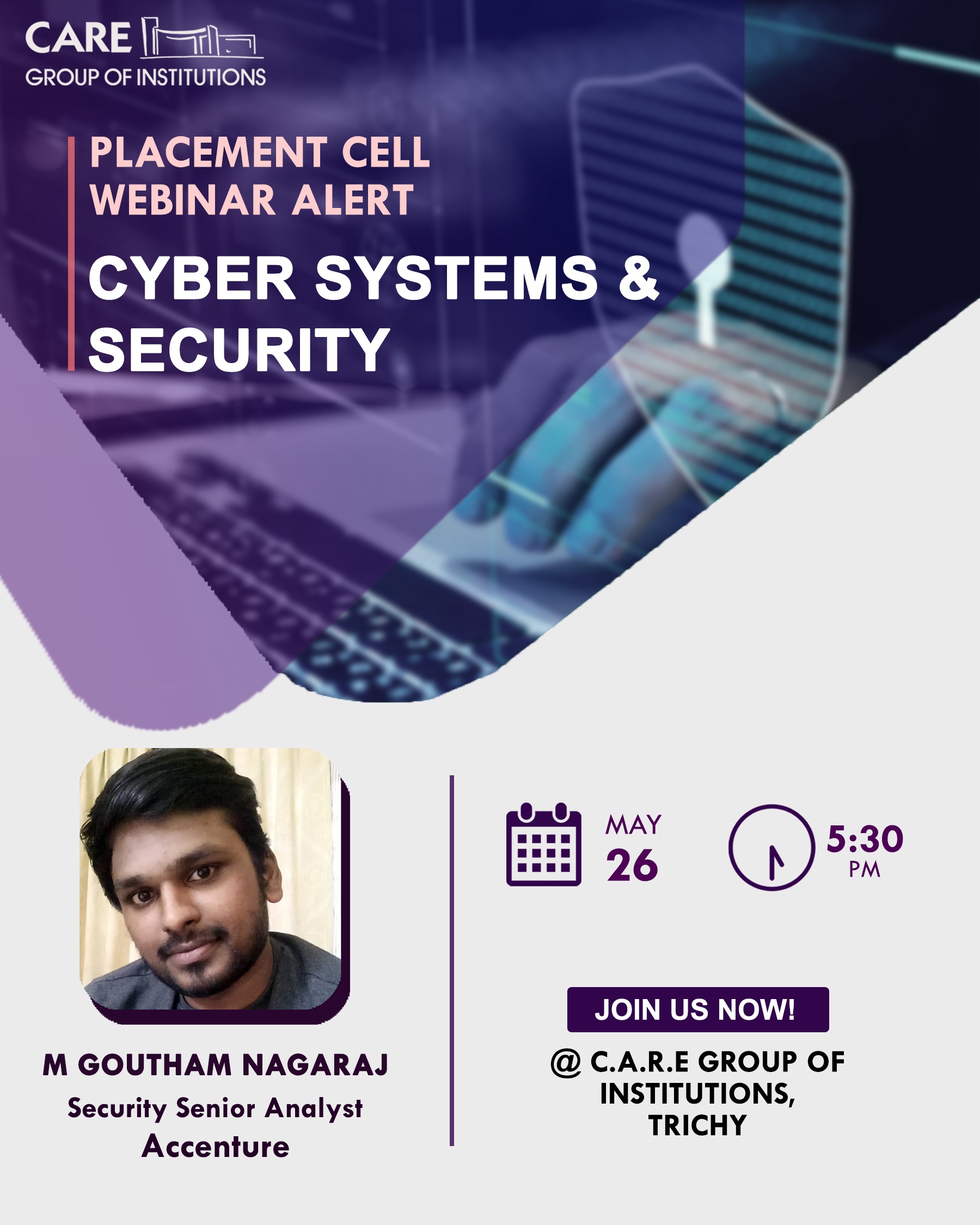 Cyber Systems and Security - Webinar - CARE College of Engineering