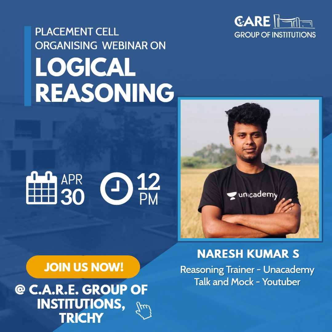 Online Training Session on Logical Reasoning - CARE College of Engineering