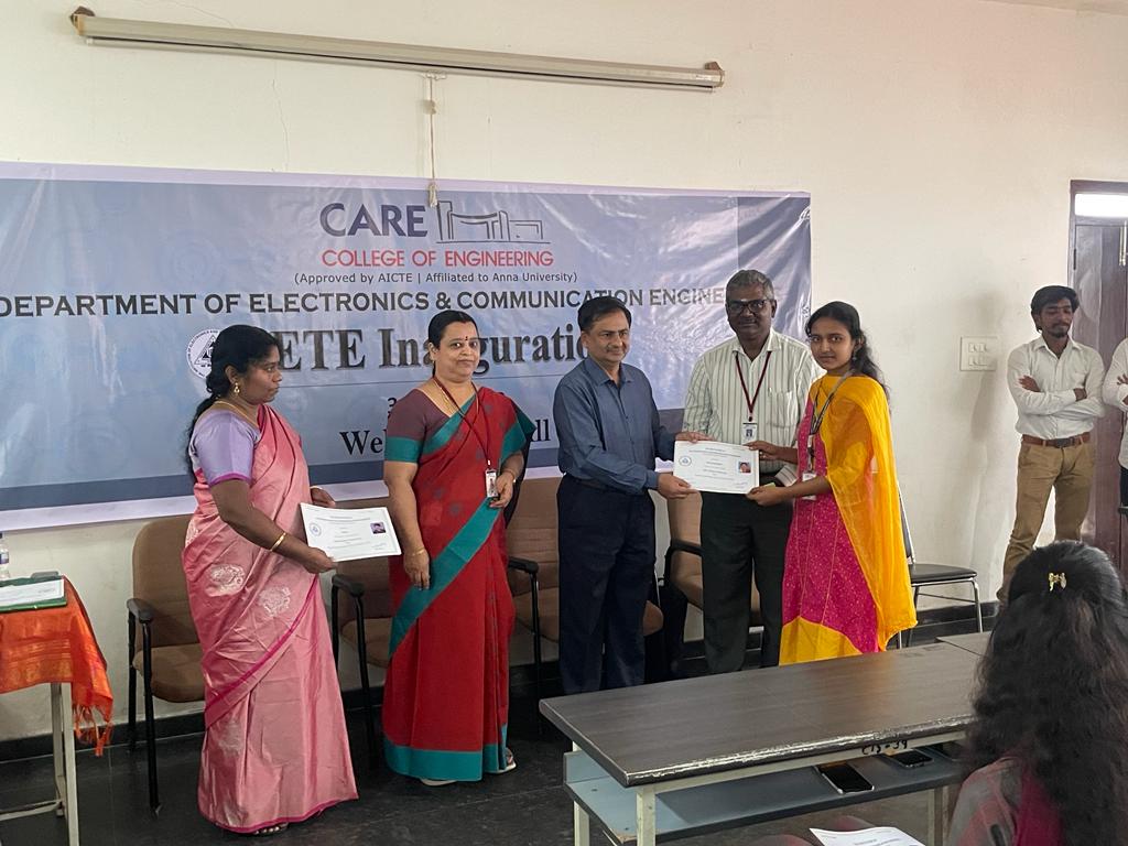 IETE Students Forum - Inauguration - CARE College of Engineering