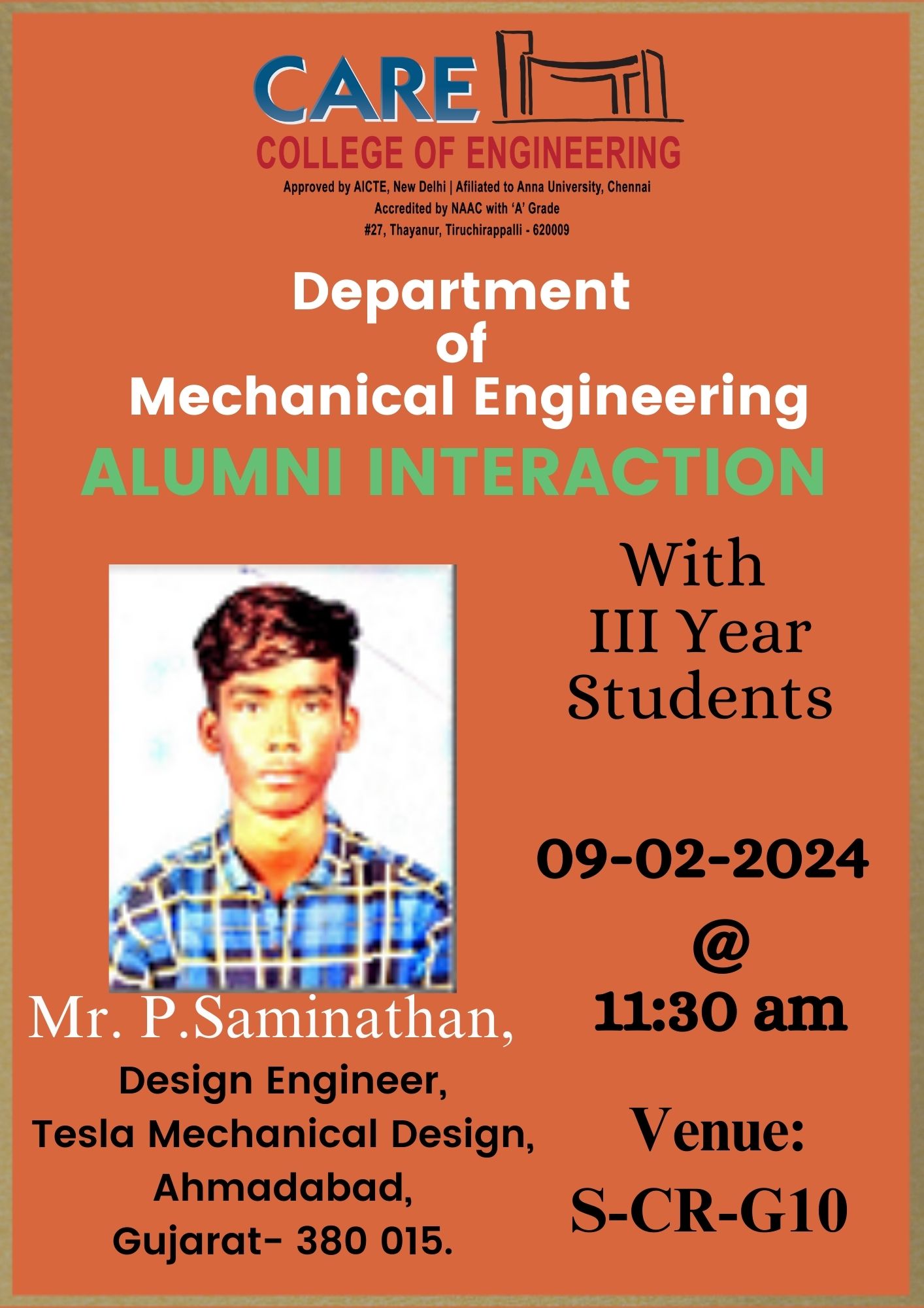 Alumni Interaction - CARE College of Engineering