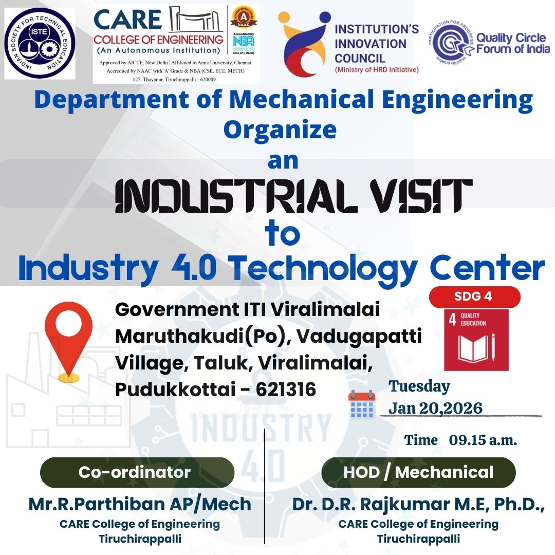Industry Visit Industry 4.0 Centre, Government ITI, Viralimalai - CARE ...