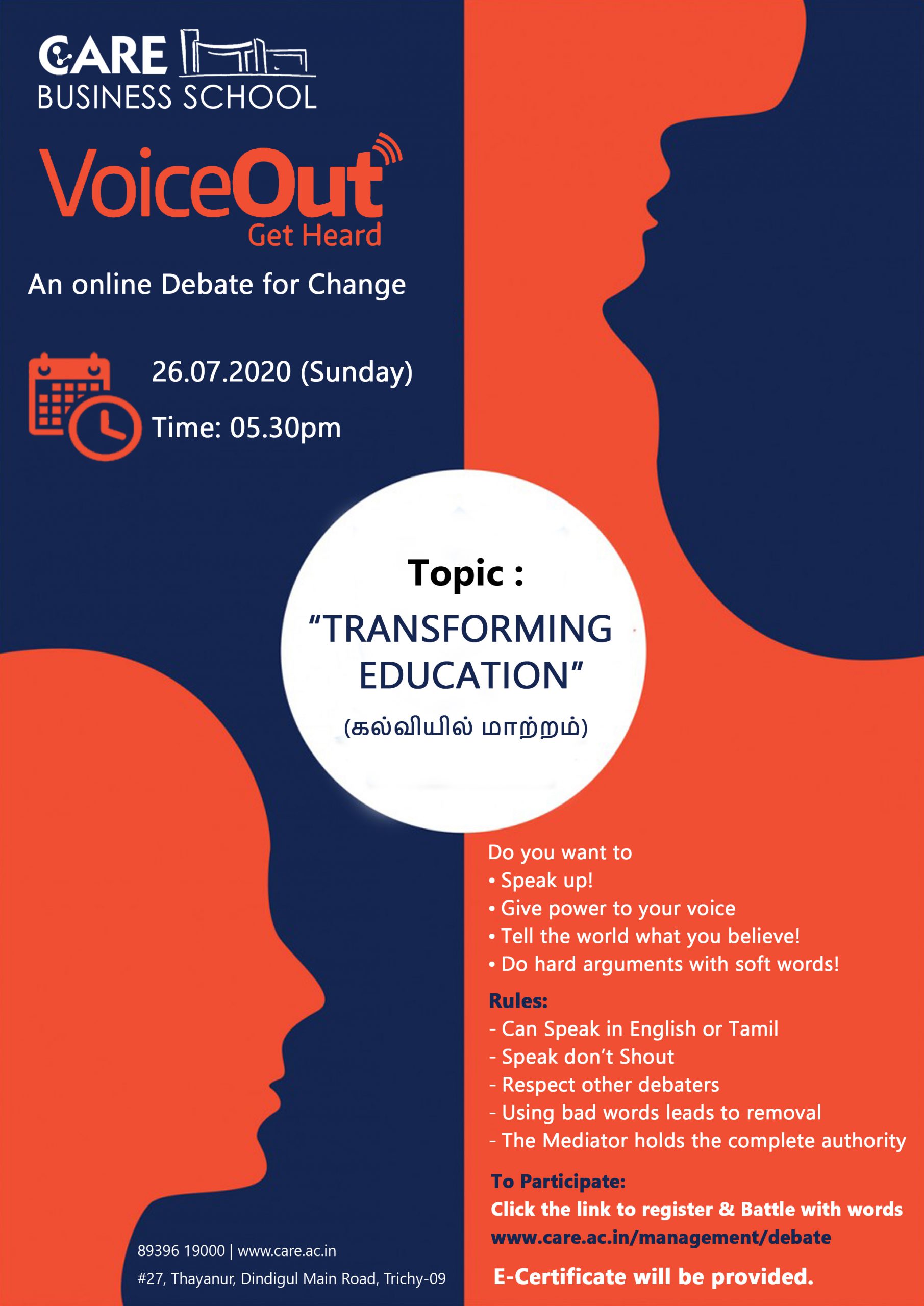 Voice Out - Get Heard - CARE Business School